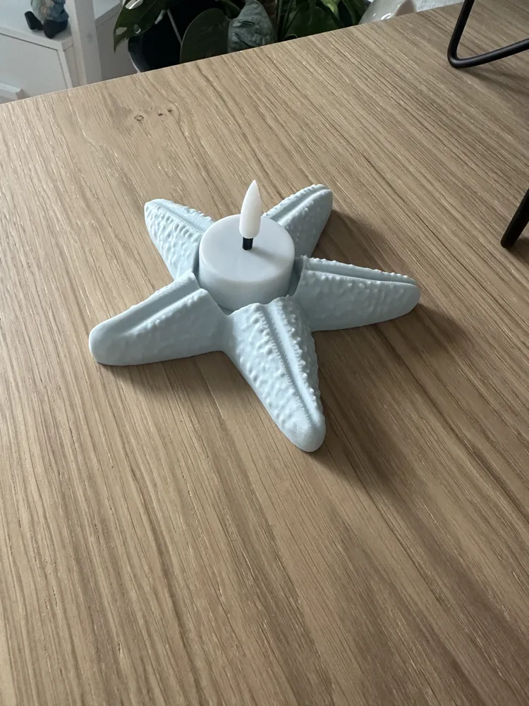 Starfish LED Tea Light Holder by Kann_Nix_PrintDesign MakerWorld: Download Free 3D Models