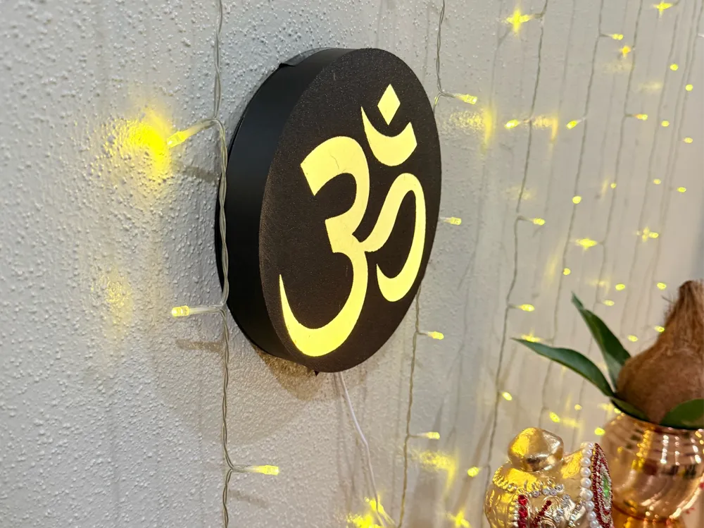 Om (ॐ) -Hindu- Lightbox by user_849970273 MakerWorld: Download Free 3D Models