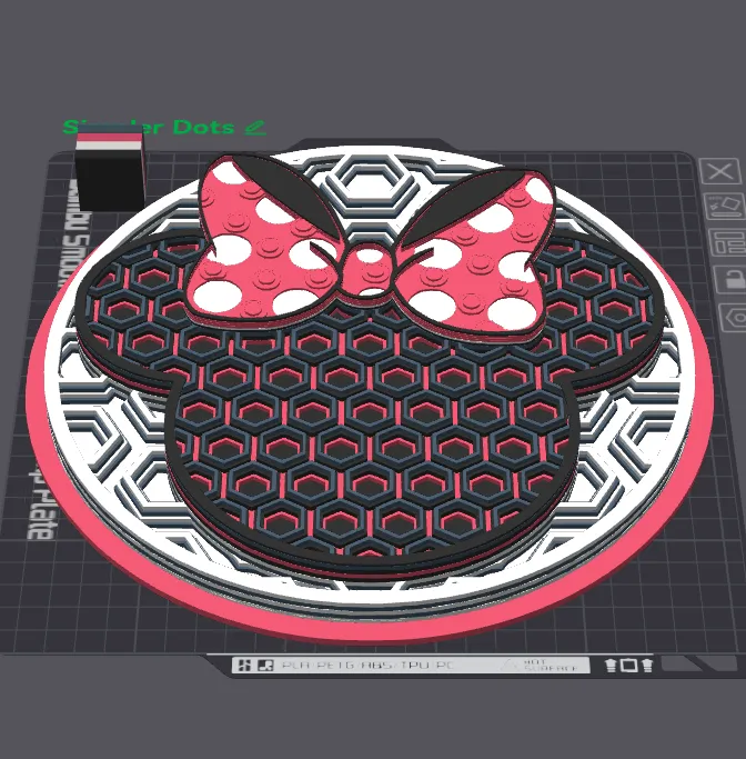Disney Minnie Dimensional Mosaic by w3r3wolv3s MakerWorld: Download ...