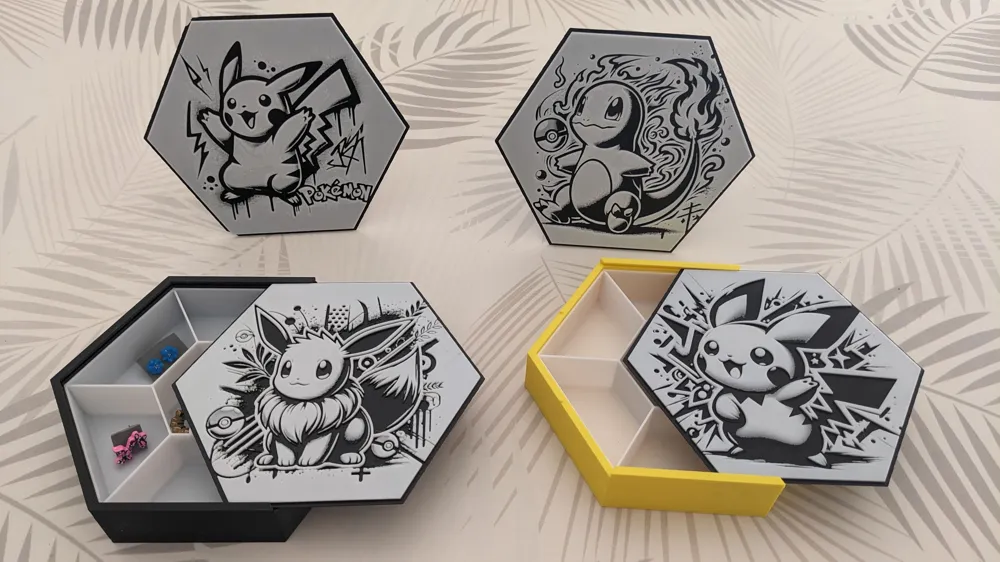 Hexagon Pokemon Jewelry box by Seb3D MakerWorld: Download Free 3D Models