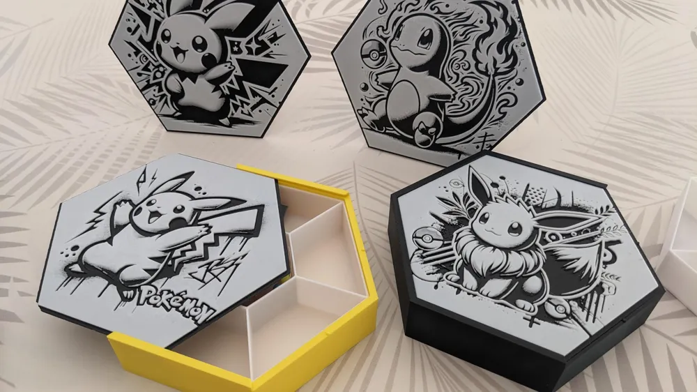 Hexagon Pokemon Jewelry box by Seb3D MakerWorld: Download Free 3D Models