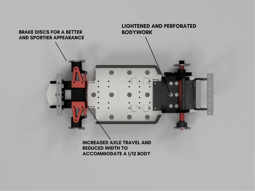 Auto RC 1/12 duke doks chassis remix - Free 3D Print Model - MakerWorld