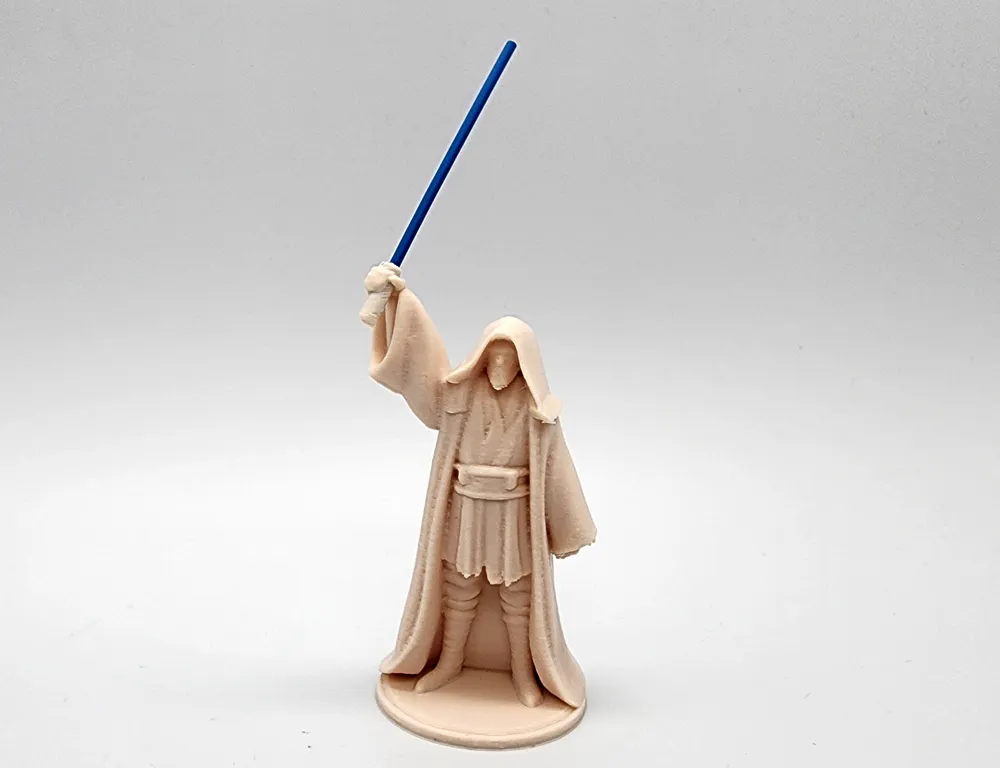 Jedi Miniature #2 w/Filament Lightsaber - Free 3D Print Model - MakerWorld