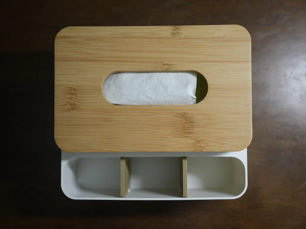 A desktop tissue box with a slot for remotes - Free 3D Print Model ...
