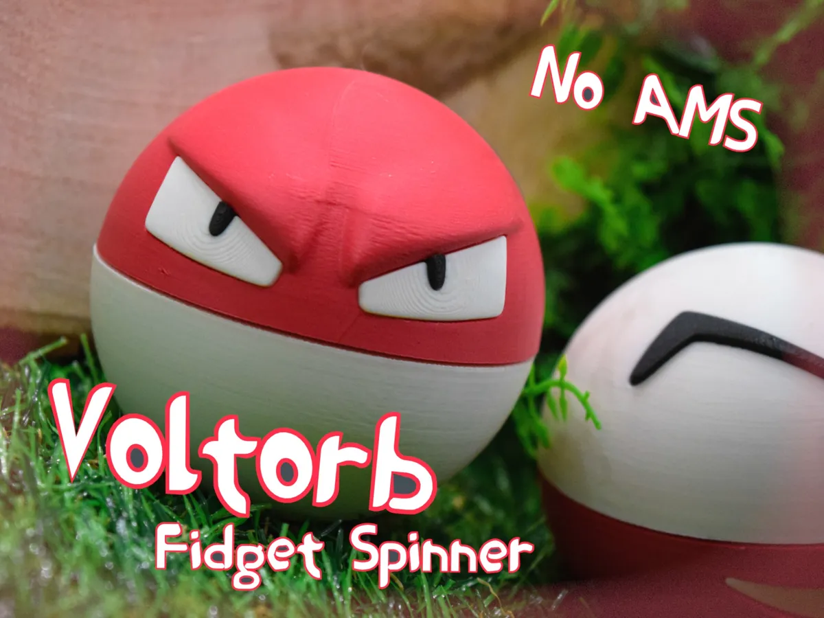 Voltorb Fidget Spinner - Free 3D Print Model - MakerWorld