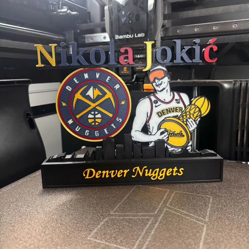 NBA - 丹佛掘金尼古拉·约基奇奖杯展示 - 免费 3D 打印模型 - MakerWorld
