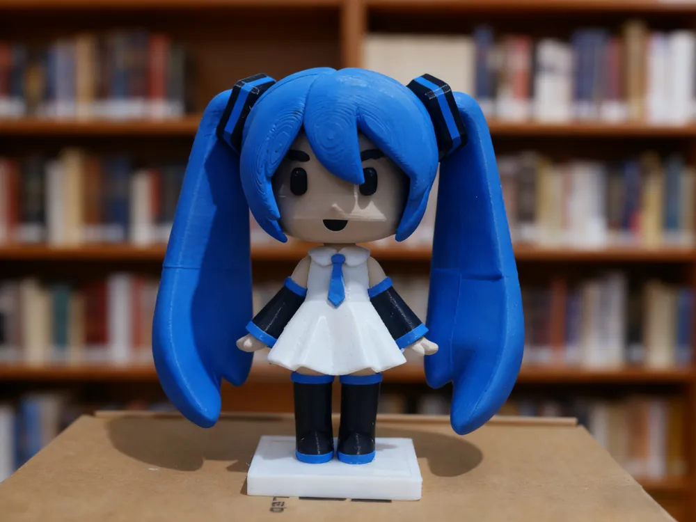 Chibi Hatsune Miku, no AMS needed - Free 3D Print Model - MakerWorld