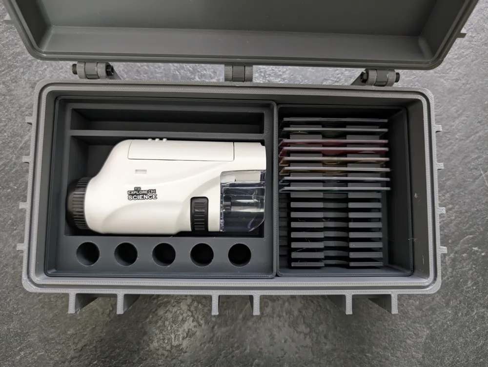 Mini microscope and samples holder insert by AstraCD - MakerWorld