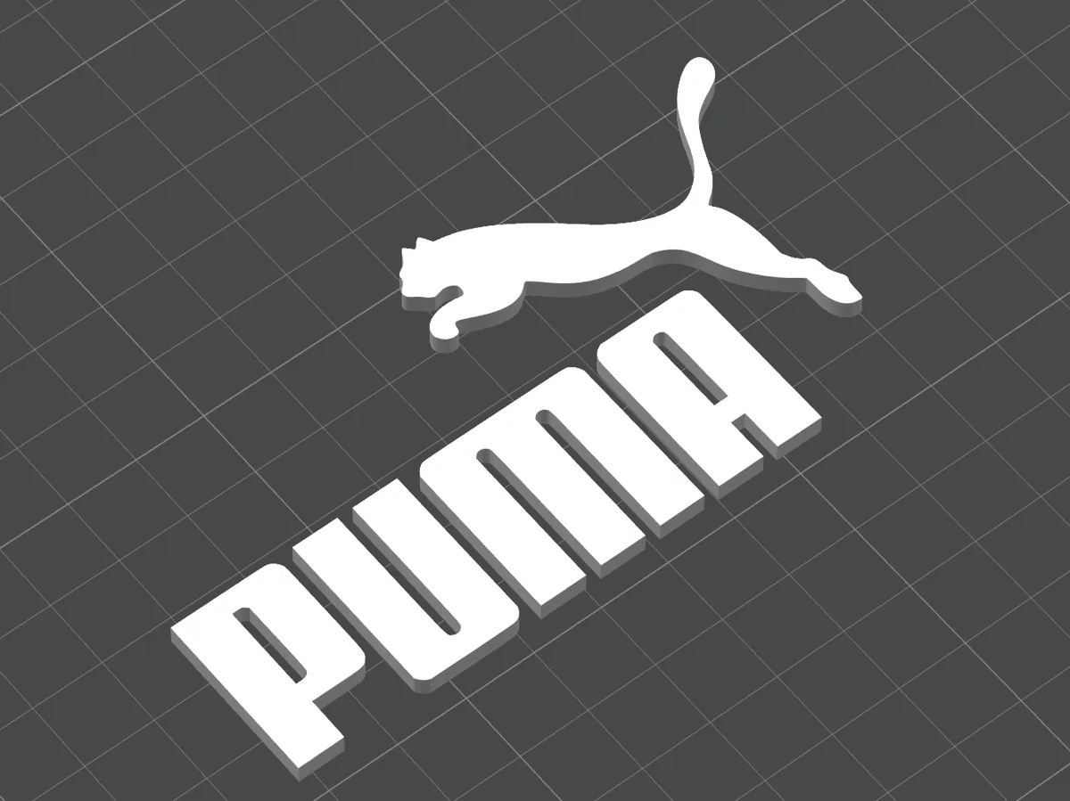Puma Logo with Custom Text - 3D Printed - Free 3D Print Model - MakerWorld