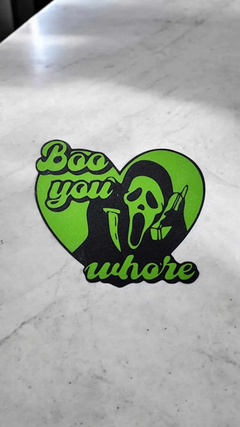 Ghostface Wall Art Or window cling by OuijaWitch3D - MakerWorld