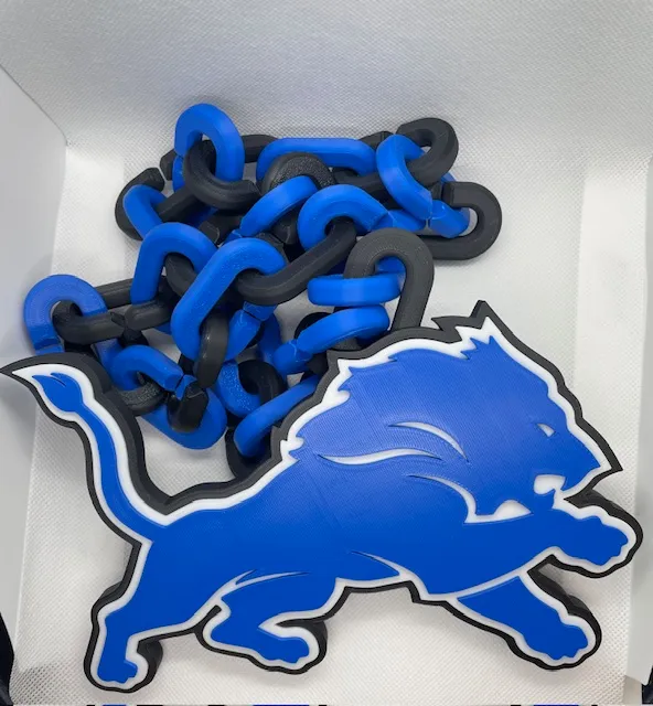 Detroit Lions Chain Medallion with Links by T.Phillips - MakerWorld