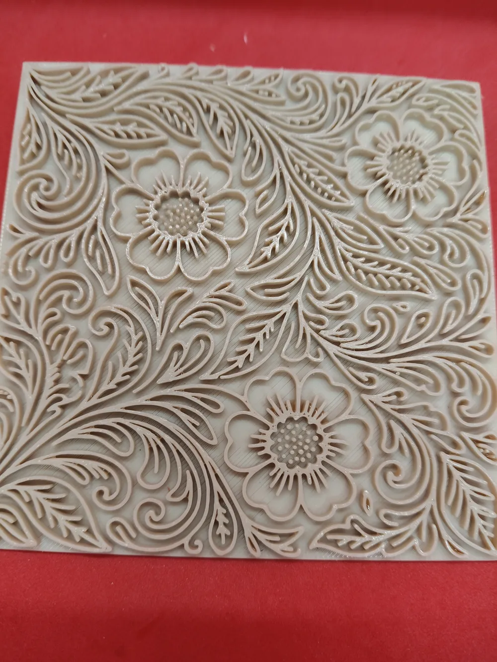 Leather Stamp – Western Floral Pattern - Free 3D Print Model - MakerWorld
