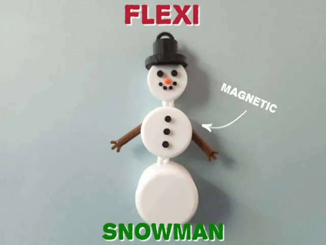 Flexi Snowman - Magnetic - Christmas 2025 by DR3D_Prints MakerWorld ...