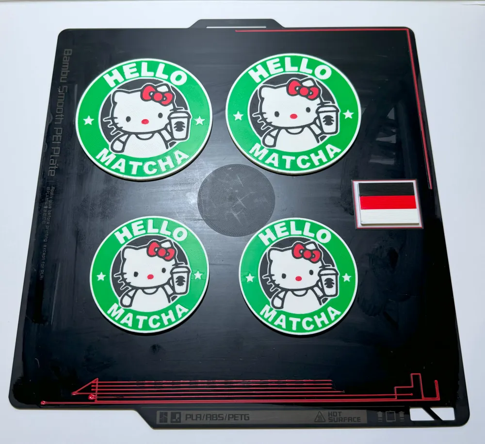 Hello Kitty Green Matcha Coaster for Table & Car Remixed by Maximvs ...