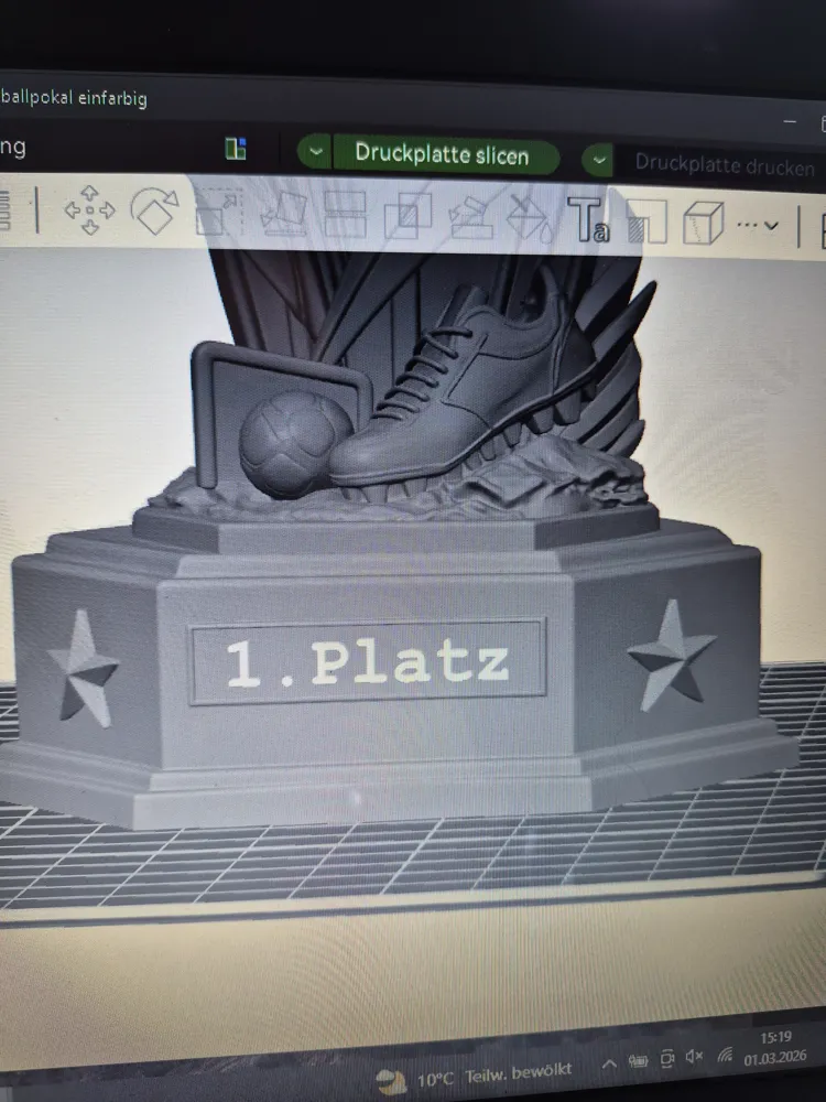 Football Trophy - Free 3D Print Model - MakerWorld
