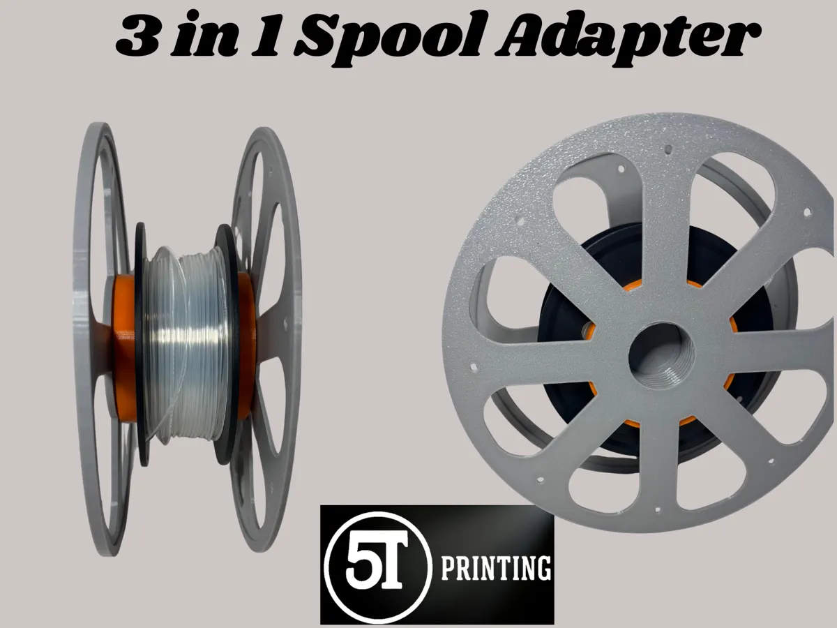Ultimate 5T 3 in 1 spool adapter (with Weights) - Free 3D Print Model ...
