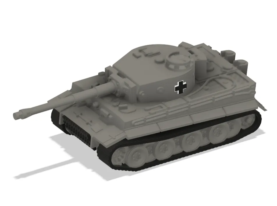 Multi-Part 1/72 Scale Tiger I Tank (Fusion 360) - Free 3D Print Model ...