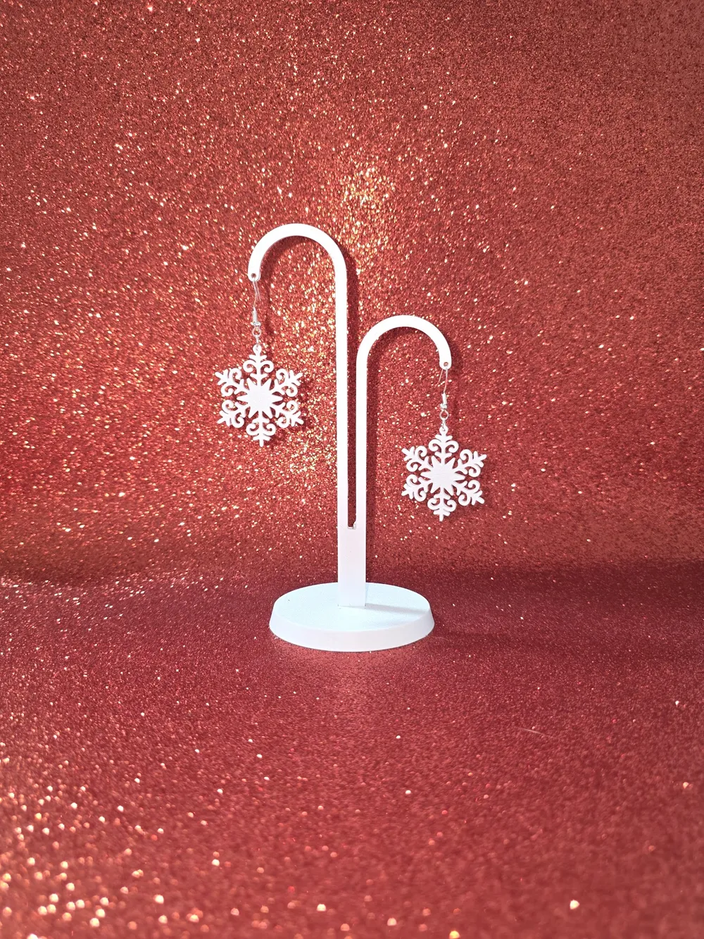 Simple snowflake earrings by LC3D MakerWorld: Download Free 3D Models