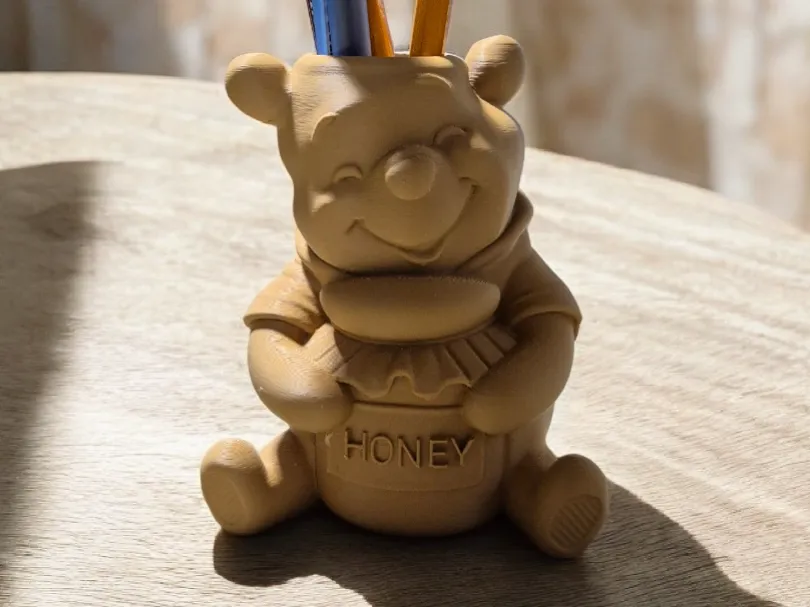 Winnie the Pooh Pencil holder - Free 3D Print Model - MakerWorld