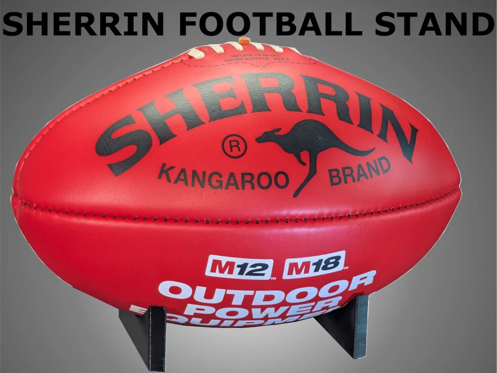 Sherrin Football Stand (AFL) - Free 3D Print Model - MakerWorld