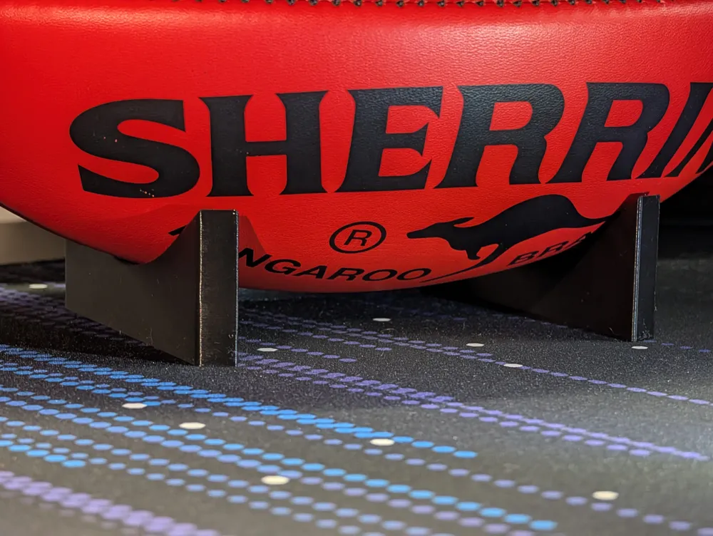 Sherrin Football Stand (AFL) - Free 3D Print Model - MakerWorld