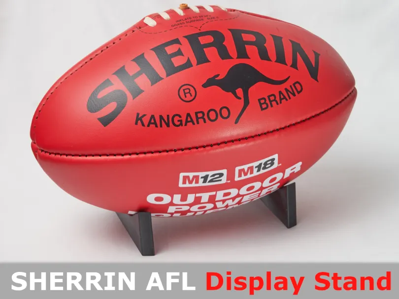 Sherrin Football Display Stand (AFL) - Free 3D Print Model - MakerWorld