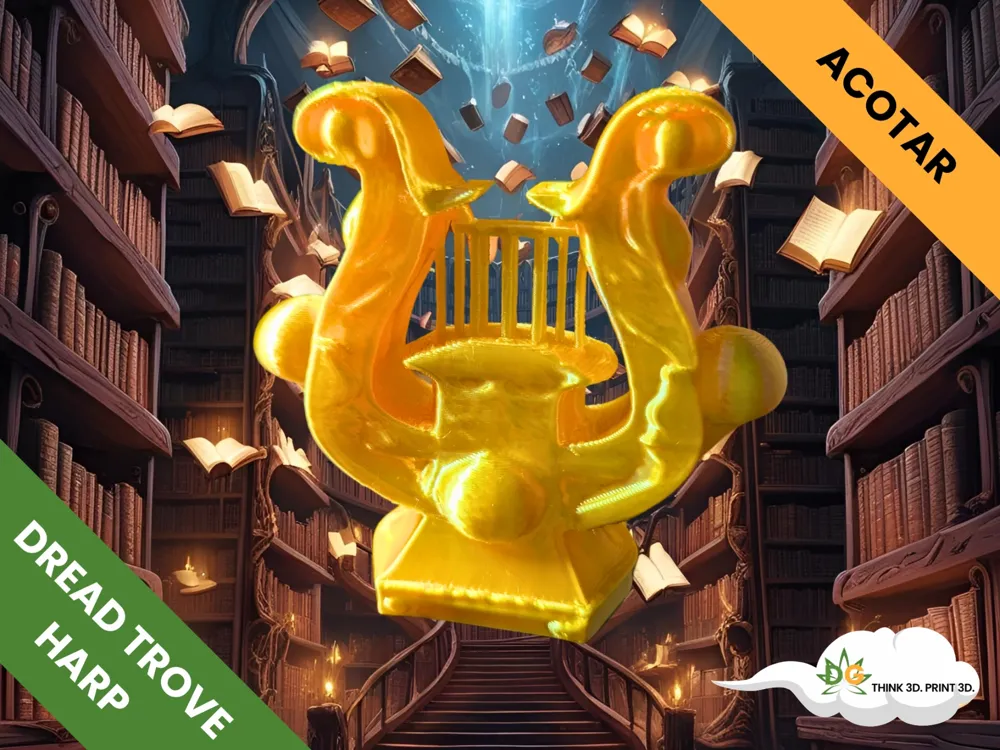 ACOTAR Fae Dread Trove - Harp - Free 3D Print Model - MakerWorld