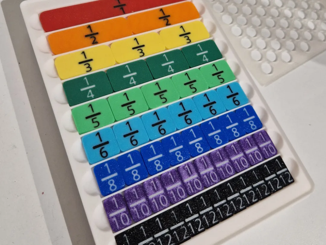 Fraction tiles Stripes for math education - Free 3D Print Model ...
