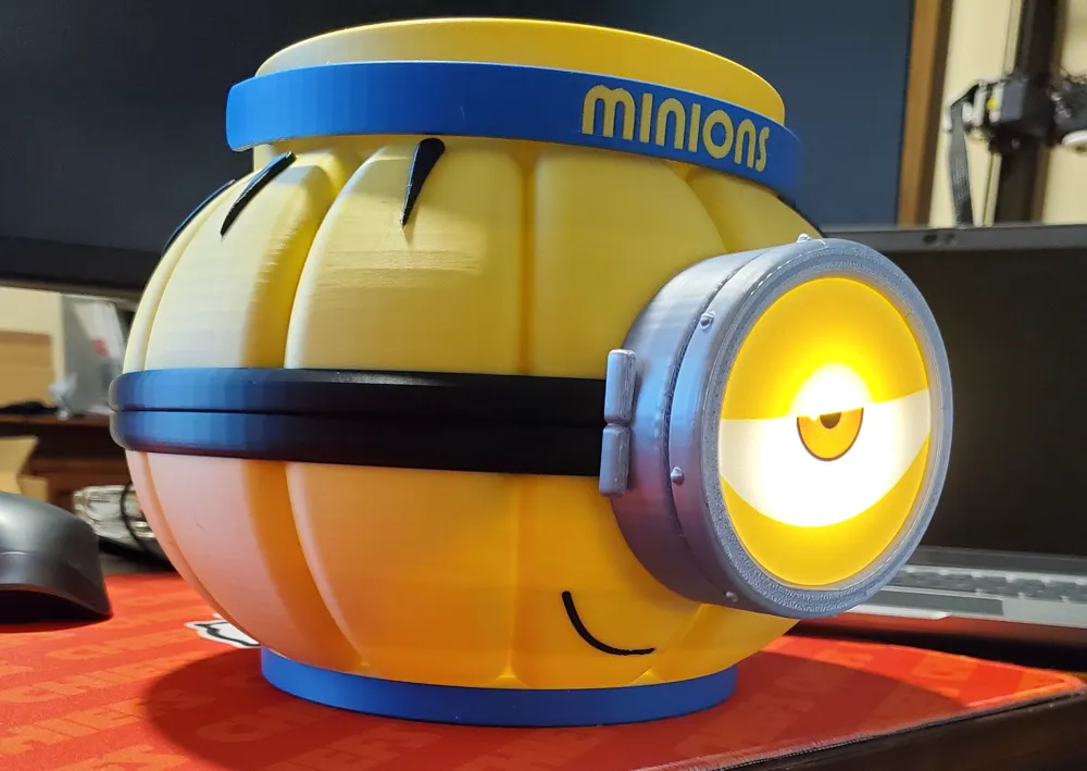 Light Up Minion Candy Bucket by Jerry Bower MakerWorld: Download Free ...