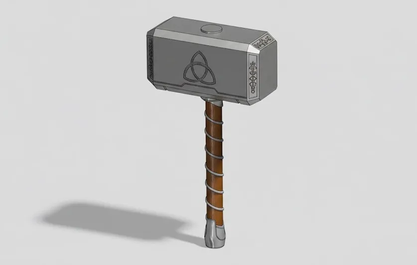 Thor Mjolnir Hammer - Marvel - Free 3D Print Model - MakerWorld