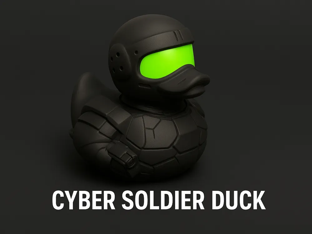Cyber Soldier Duck by Rober7Crow MakerWorld: Download Free 3D Models