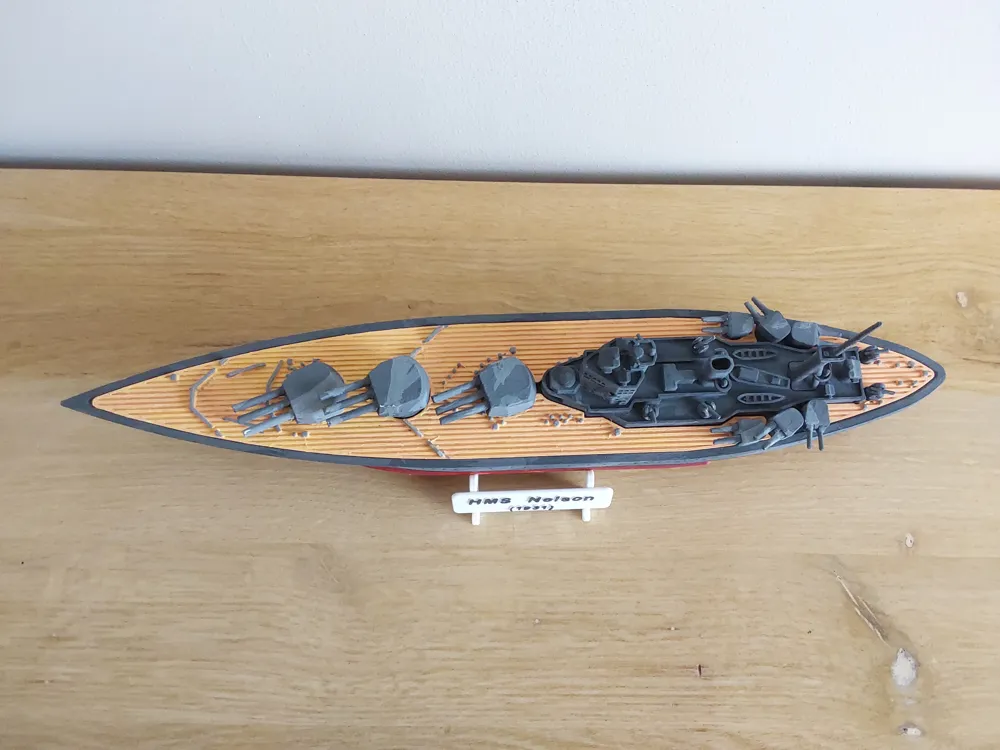 HMS Nelson (1931) british battleship model, 1:650 by MV3D MakerWorld ...