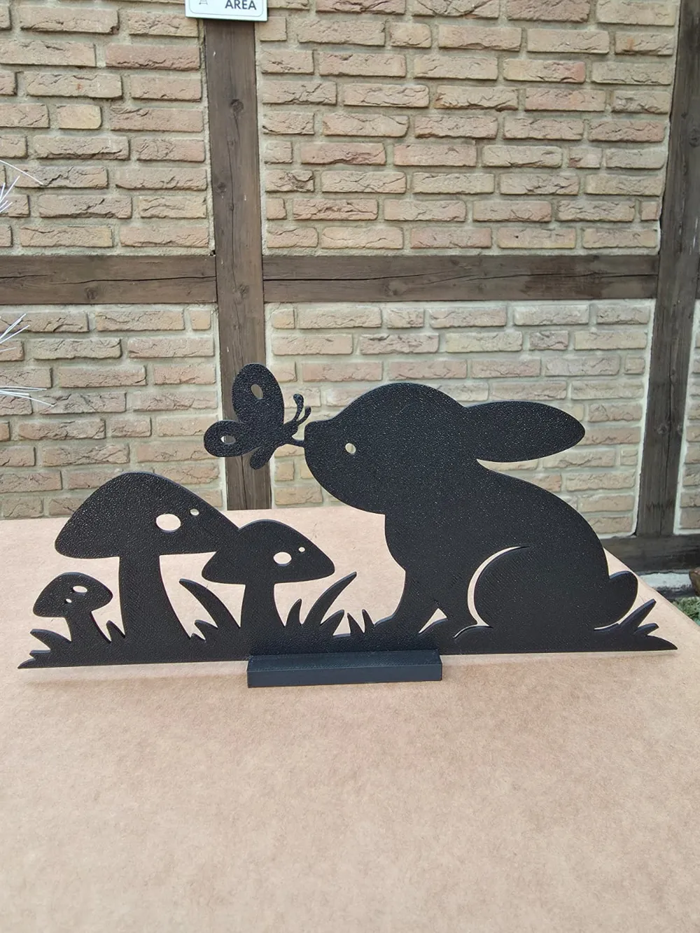 Bunny Standee with Butterfly Decoration with Stand - Free 3D Print ...