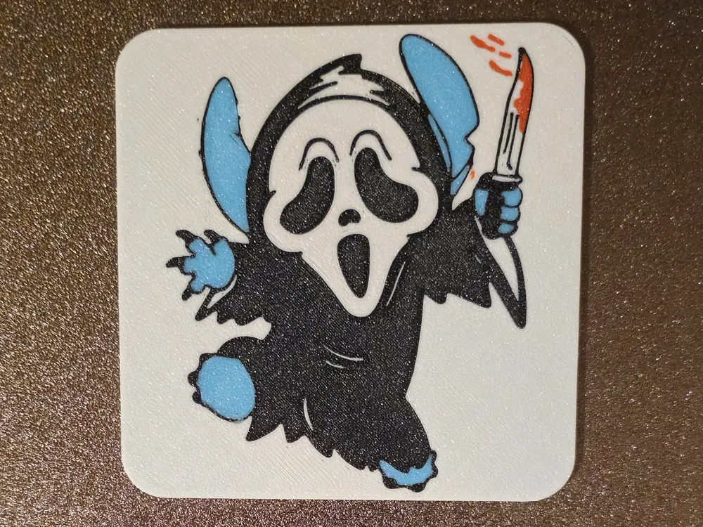 Stitch Ghostface Cosplay Coaster by neilault MakerWorld: Download Free ...