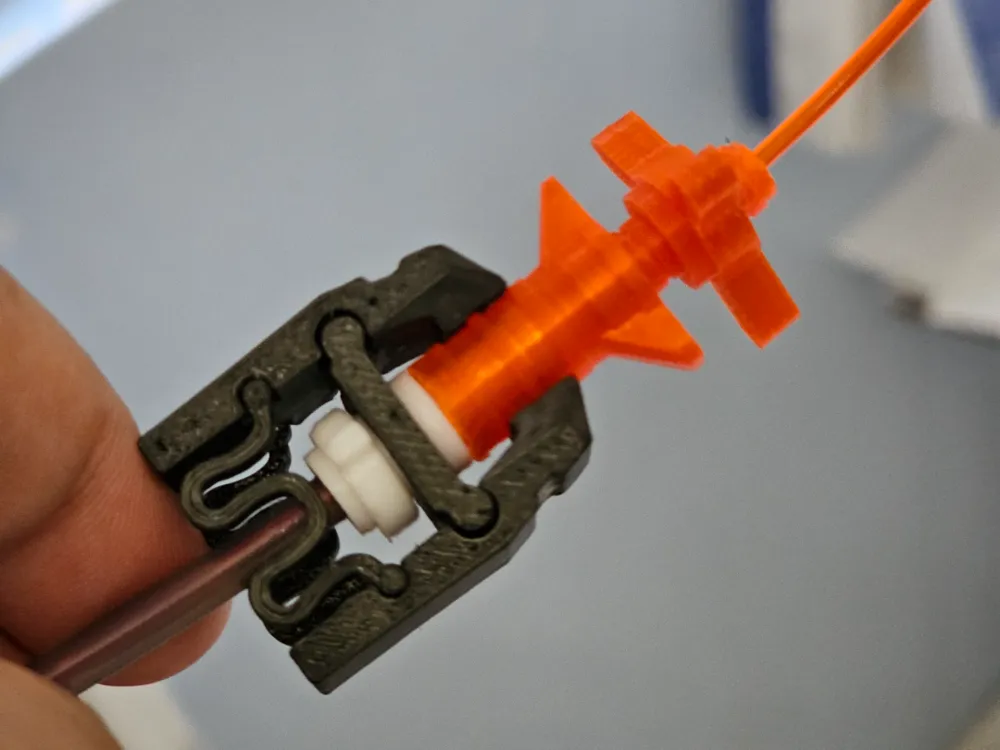 PTFE Tube Quick Connect Adapter (Fully Printed)-V2 by muncheno - MakerWorld