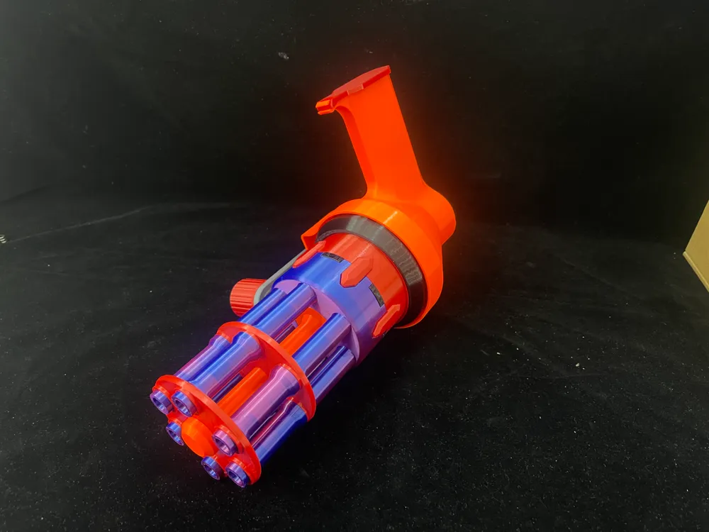 Gatling Gun (fires 6mm BB plastic pellets) by SolidWorks魔方云学院 ...