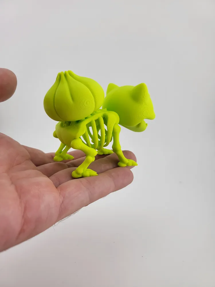 Bulbasaur pokemon Skeleton Creepy Cute Toy by Mad power MakerWorld ...