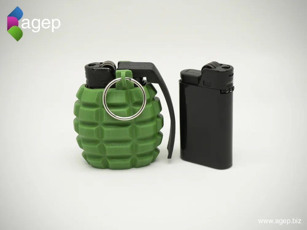 Lighter Case - Hand Grenade Shaped by agepbiz - MakerWorld