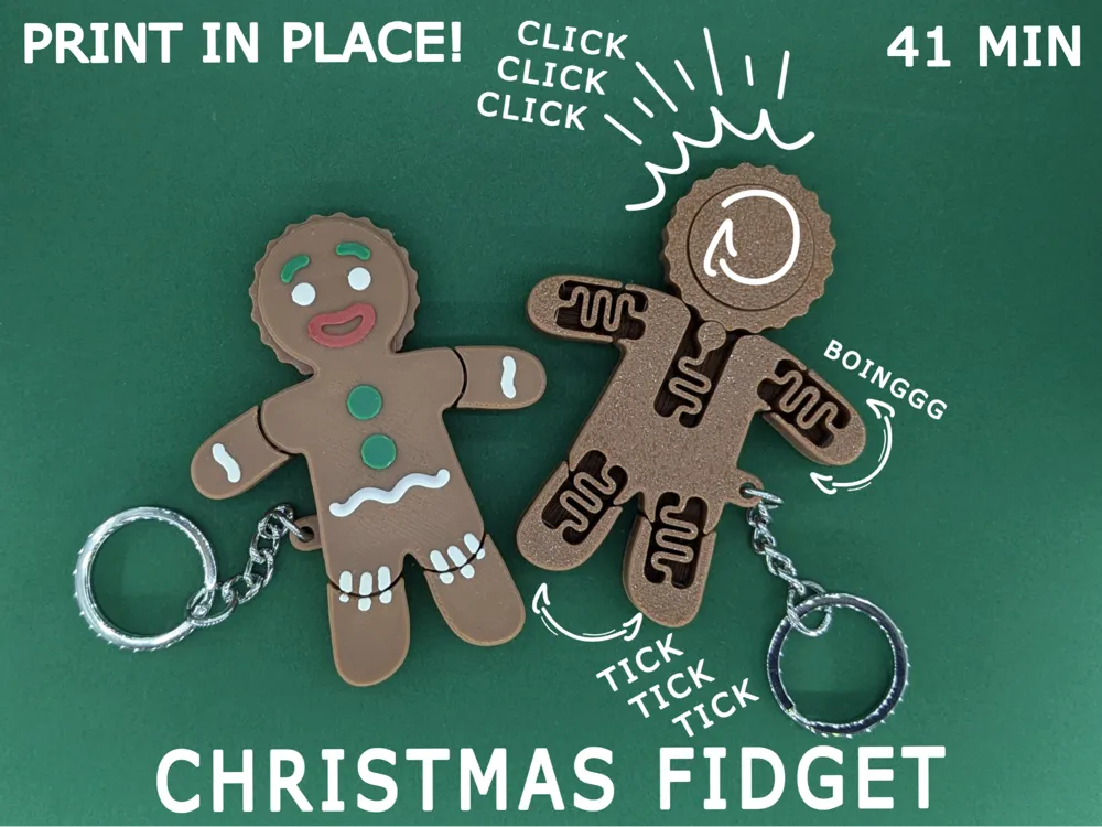 Christmas Fidget - Print in Place - 41 Min by Louis - MakerWorld