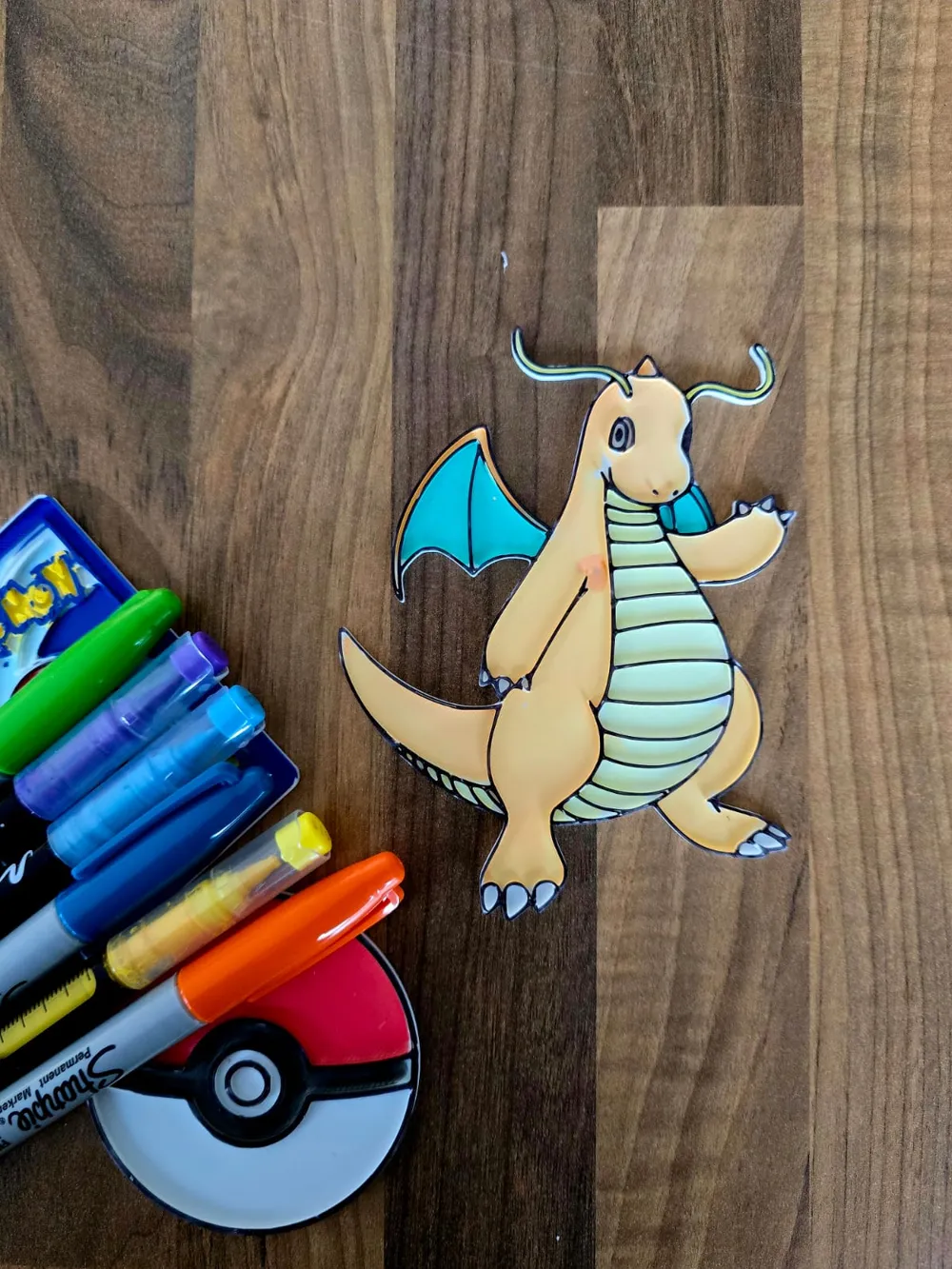 Dragonite Pokemon DIY Coloring Color Plate Craft by Merilno3D ...