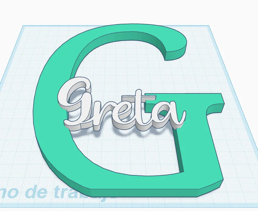 Greta Name with Initial by manowar84 - MakerWorld