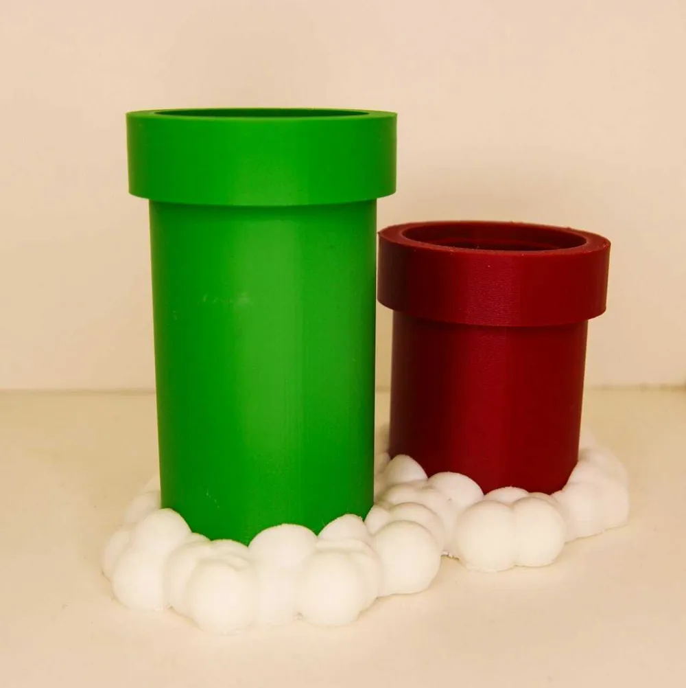 MarioBros Style Penholder - Free 3D Print Model - MakerWorld