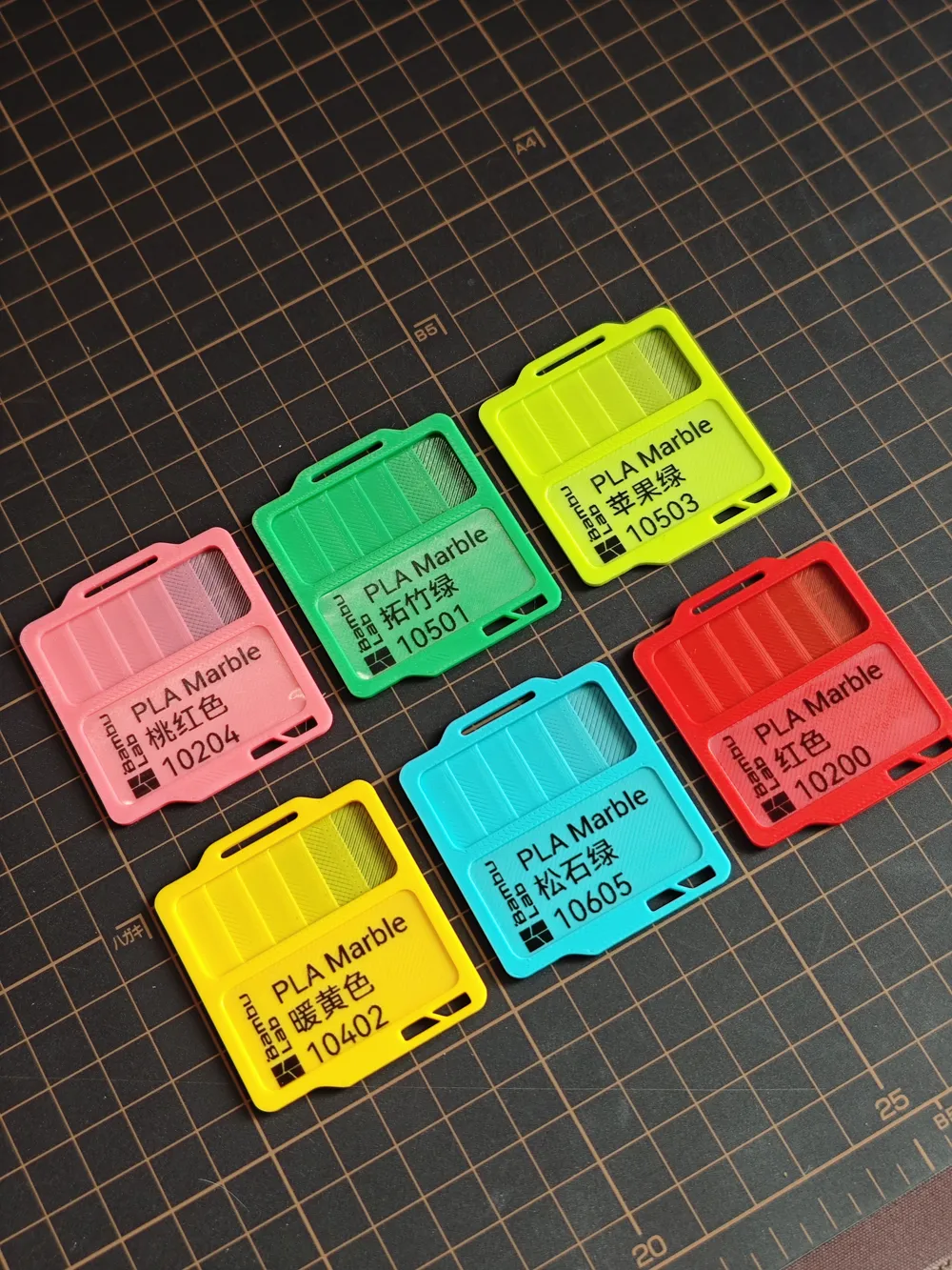 Mini Filament Swatches (Label Version / PIP Version) - Free 3D Print ...
