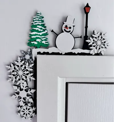 Snowflake Christmas Winter door corner decoration by gem.cosens ...