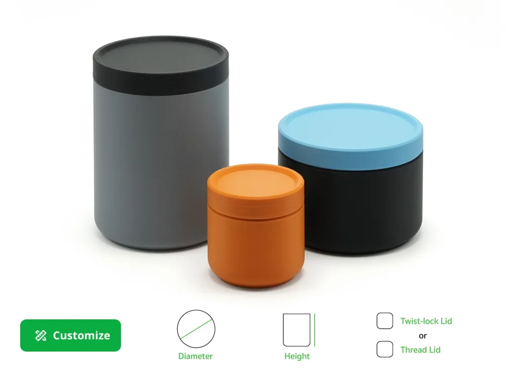 Customizable Stackable Canister (Parametric) - Free 3D Print Model ...