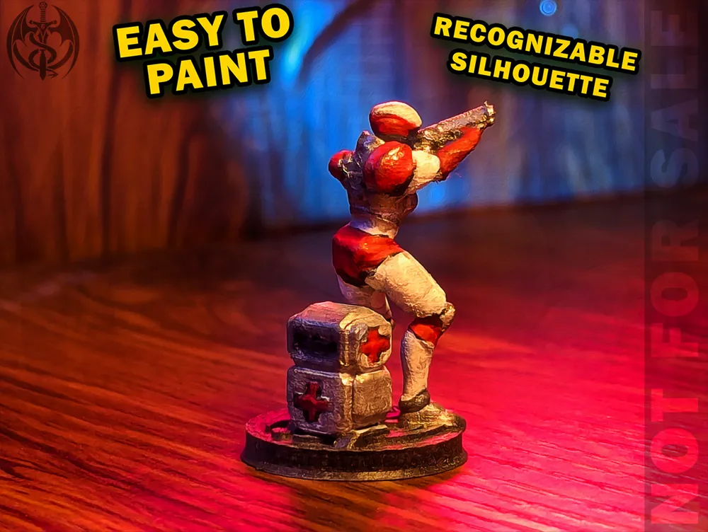 3 Medics w. Robots Pack - Sci-fi miniature 28mm - Free 3D Print Model ...