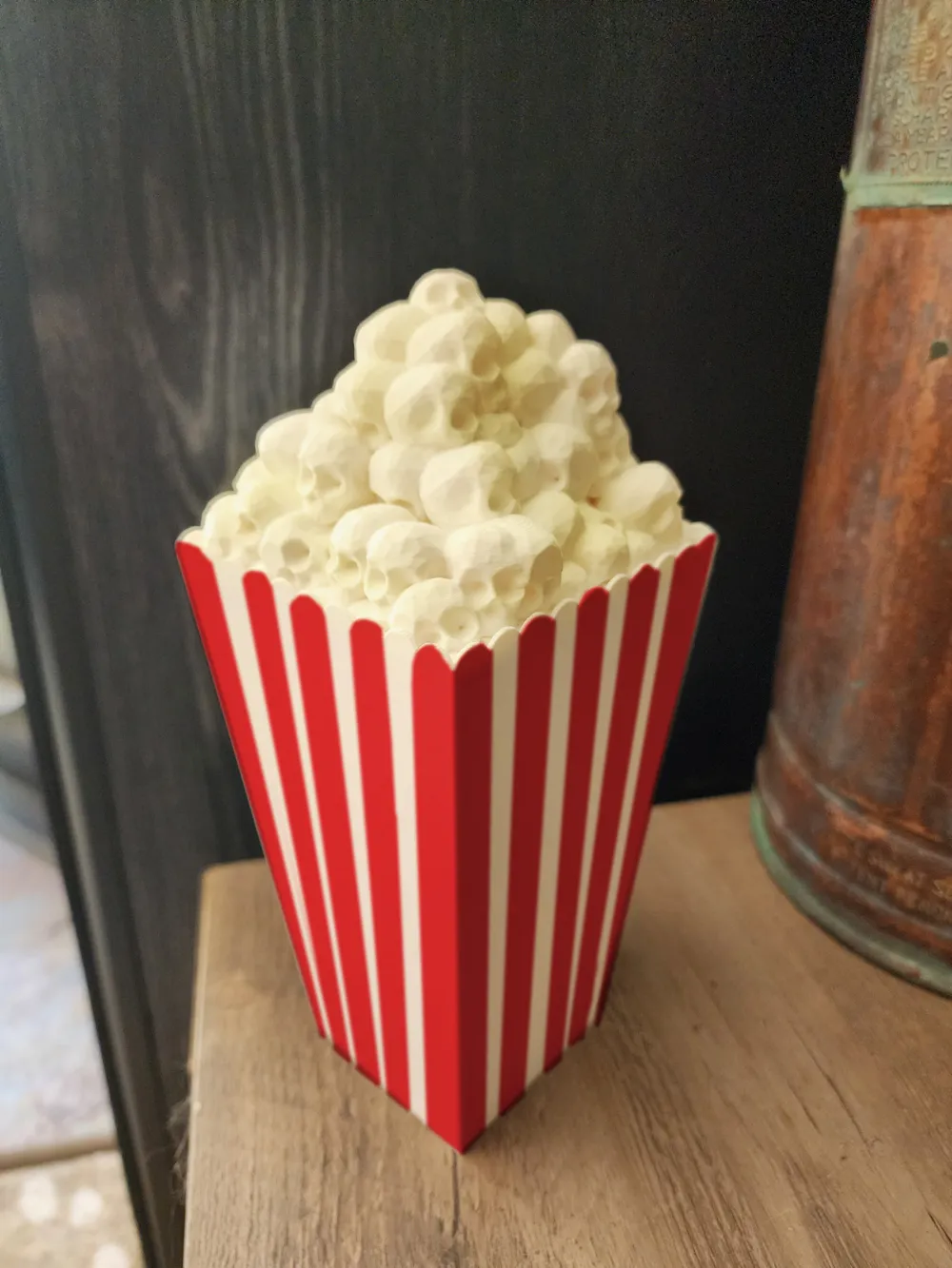 Halloween Skull Popcorn Box by Catsmgee MakerWorld: Download Free 3D Models