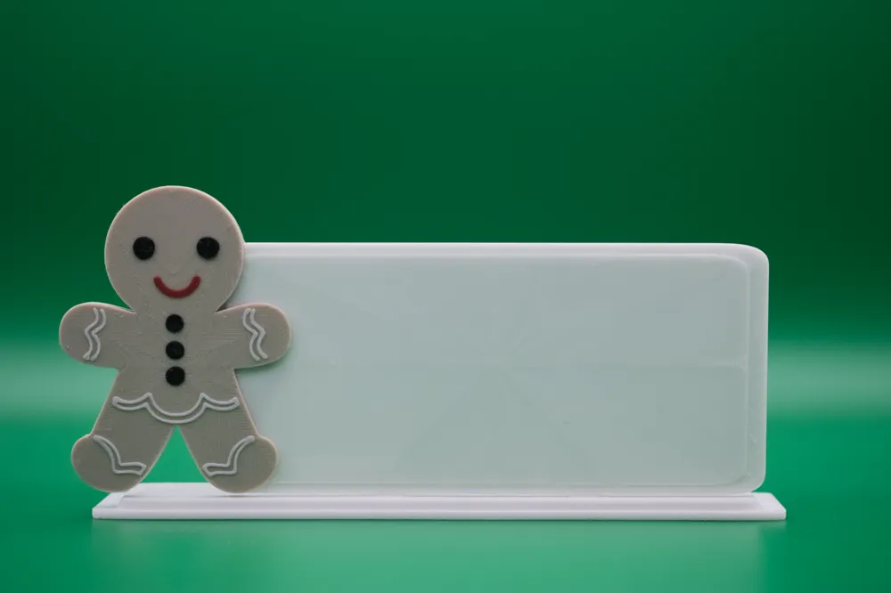 Customizable Desk nameplate, Gingerbread Man by Bens3Dnameplates ...