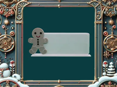 Customizable Desk nameplate, Gingerbread Man by Bens3Dnameplates ...