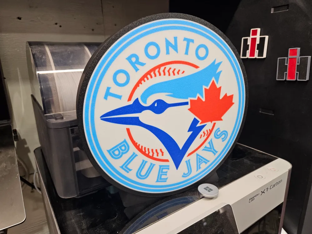 Toronto Blue Jays Round Light Box by Hergie Prints - MakerWorld